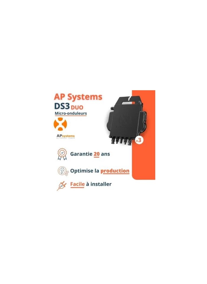 Kit solaire 3kW avec panneau solaire photovoltaïque DualSun 500Wc avec micro-onduleurs APSystems ...