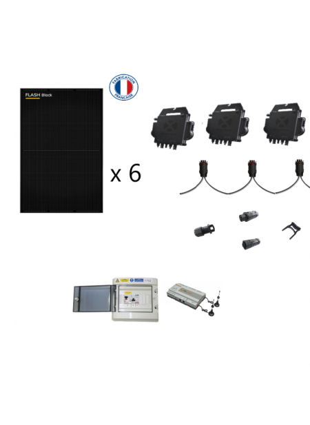 Kit solaire 3kW avec panneau solaire photovoltaïque DualSun 500Wc avec micro-onduleurs APSystems ...